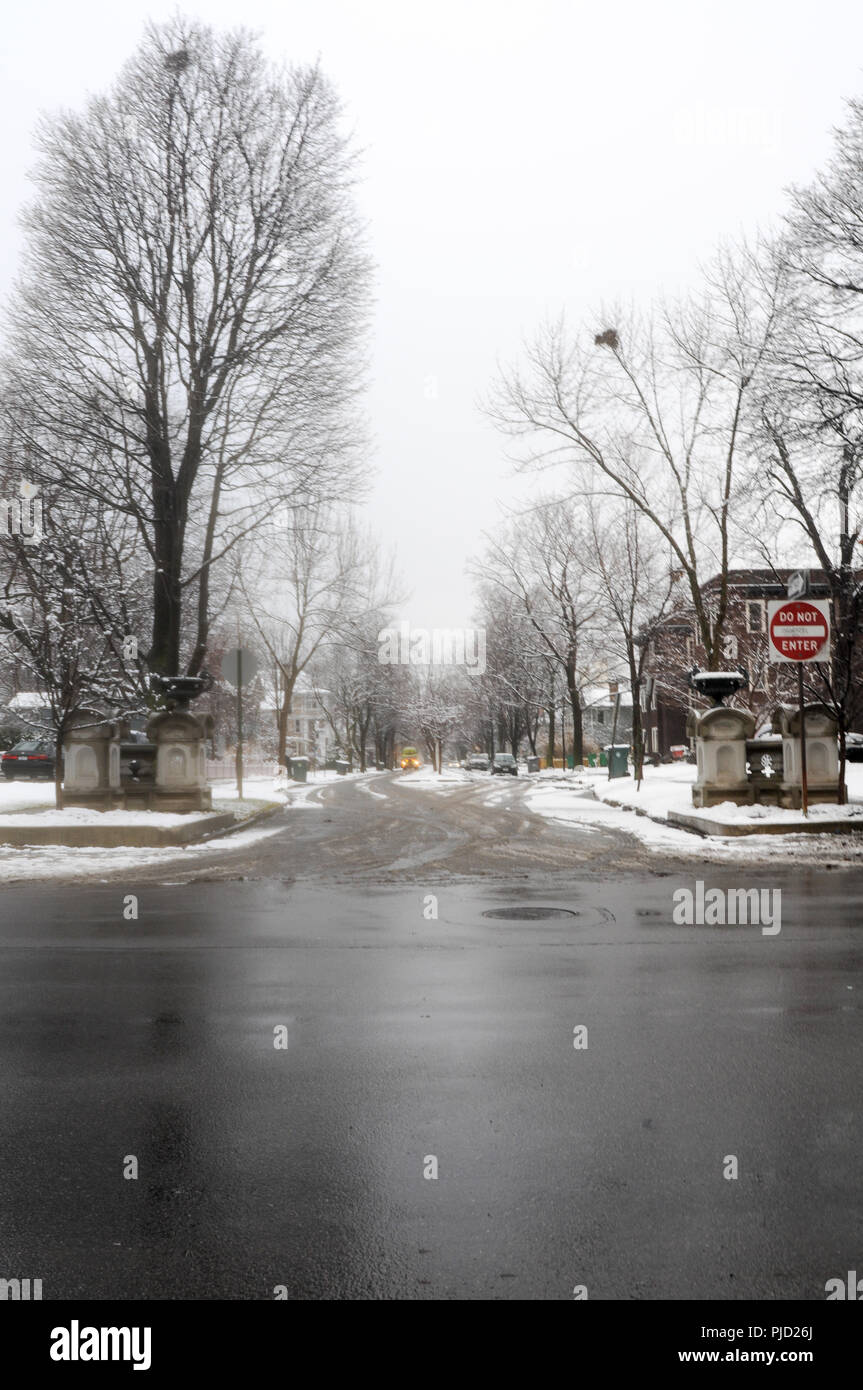 Rochester, New York USA streetscape in the winter Stock Photo - Alamy