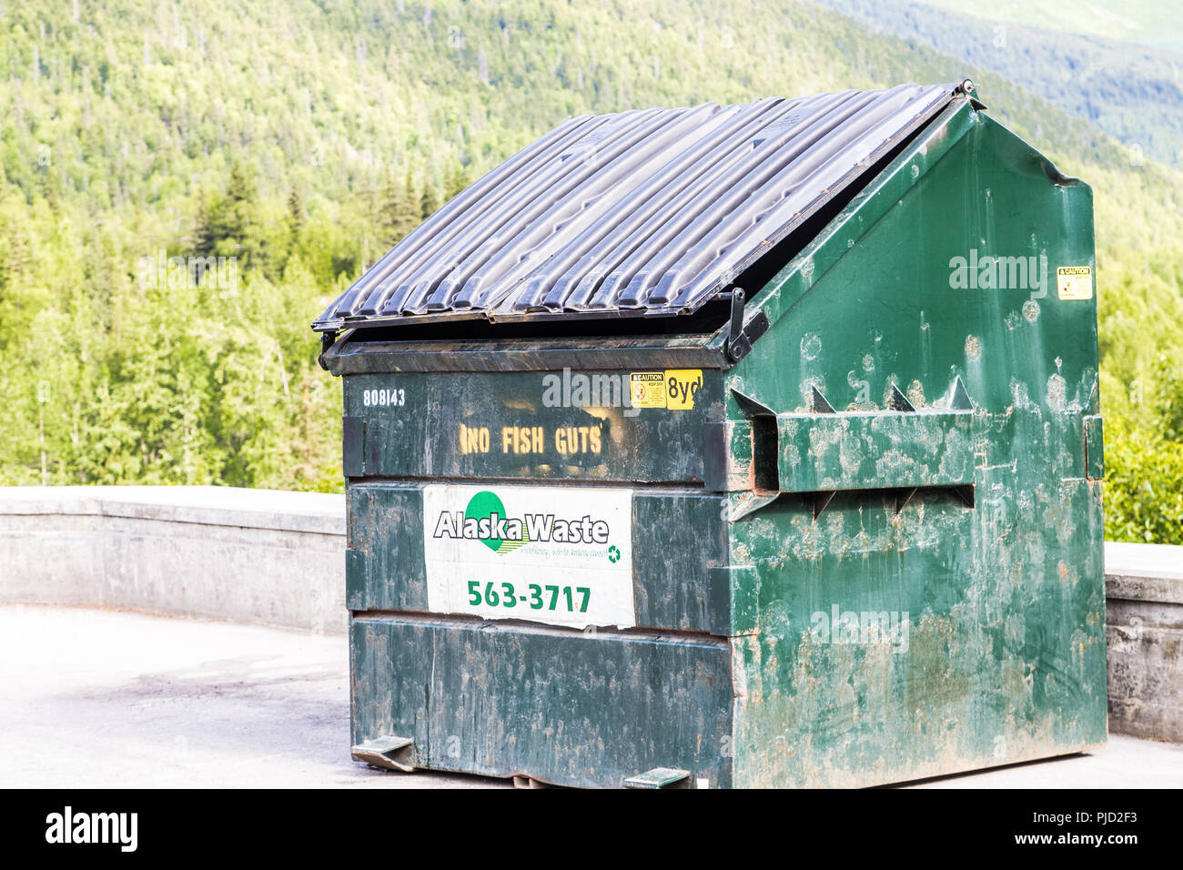Alaska Waste No Fish Guts Stock Photo - Alamy
