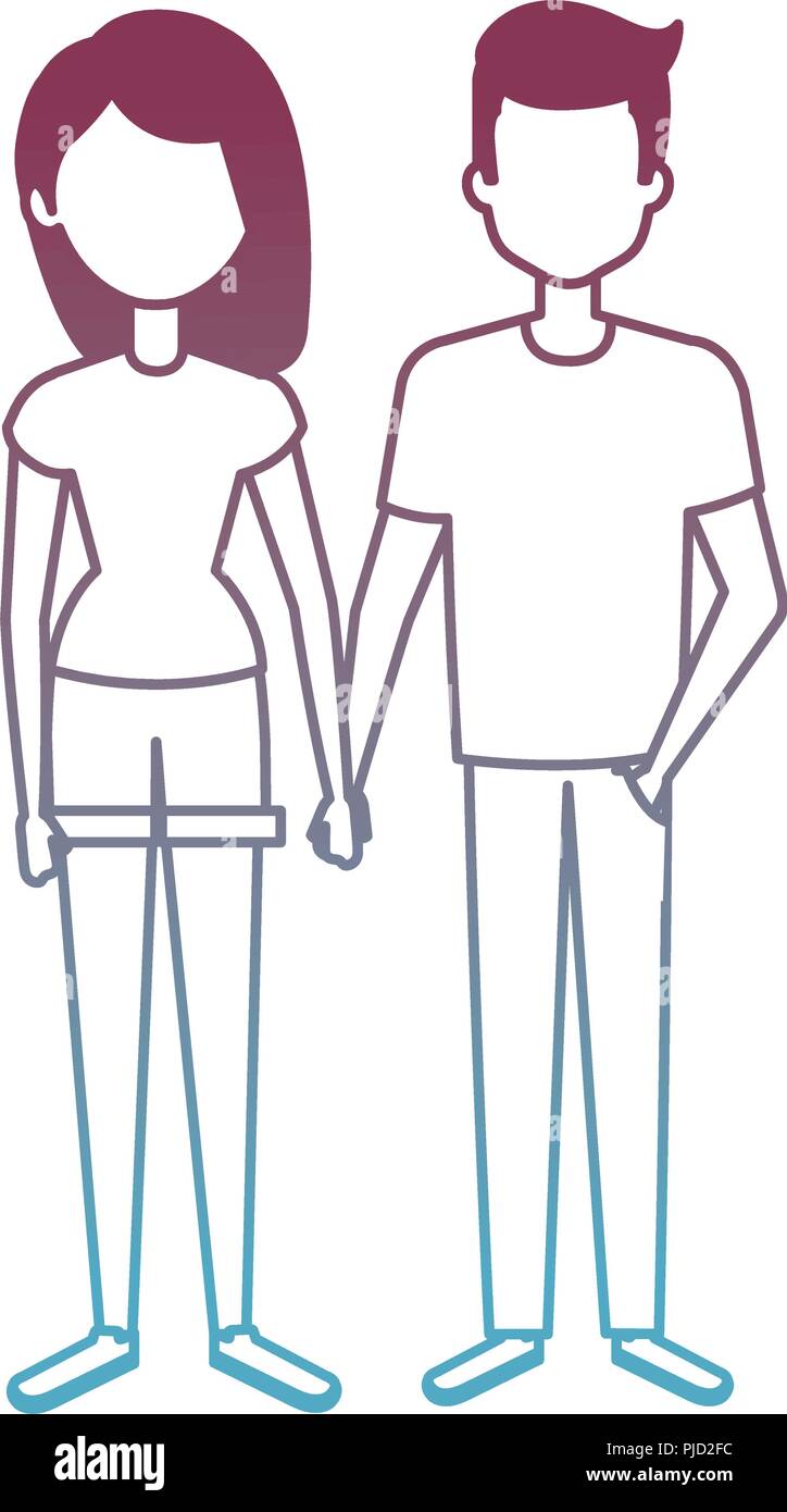 couple avatar characters icons vector illustration design Stock Vector ...