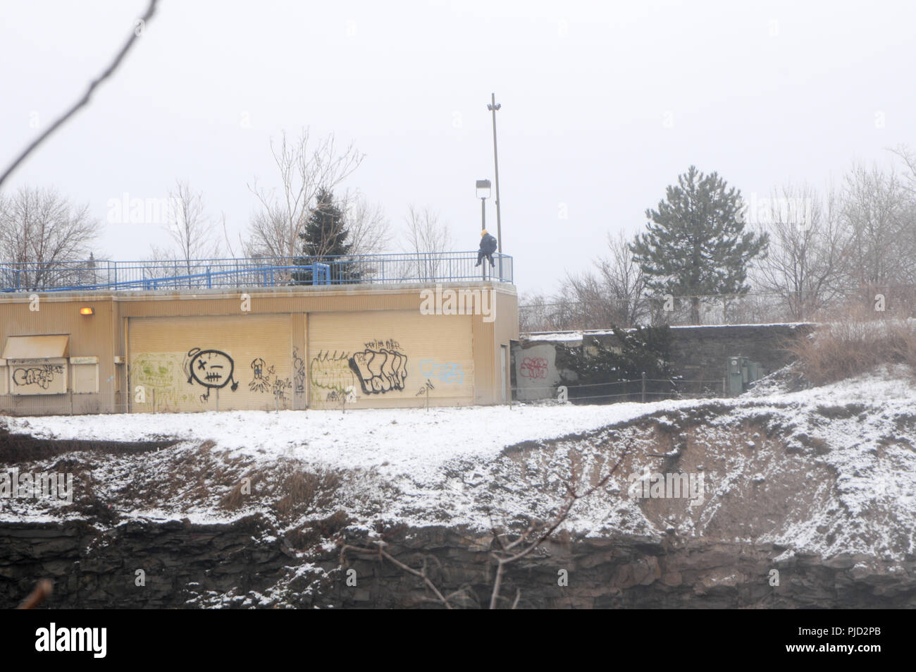 High Falls in the winter, Rochester, New York USA Stock Photo - Alamy