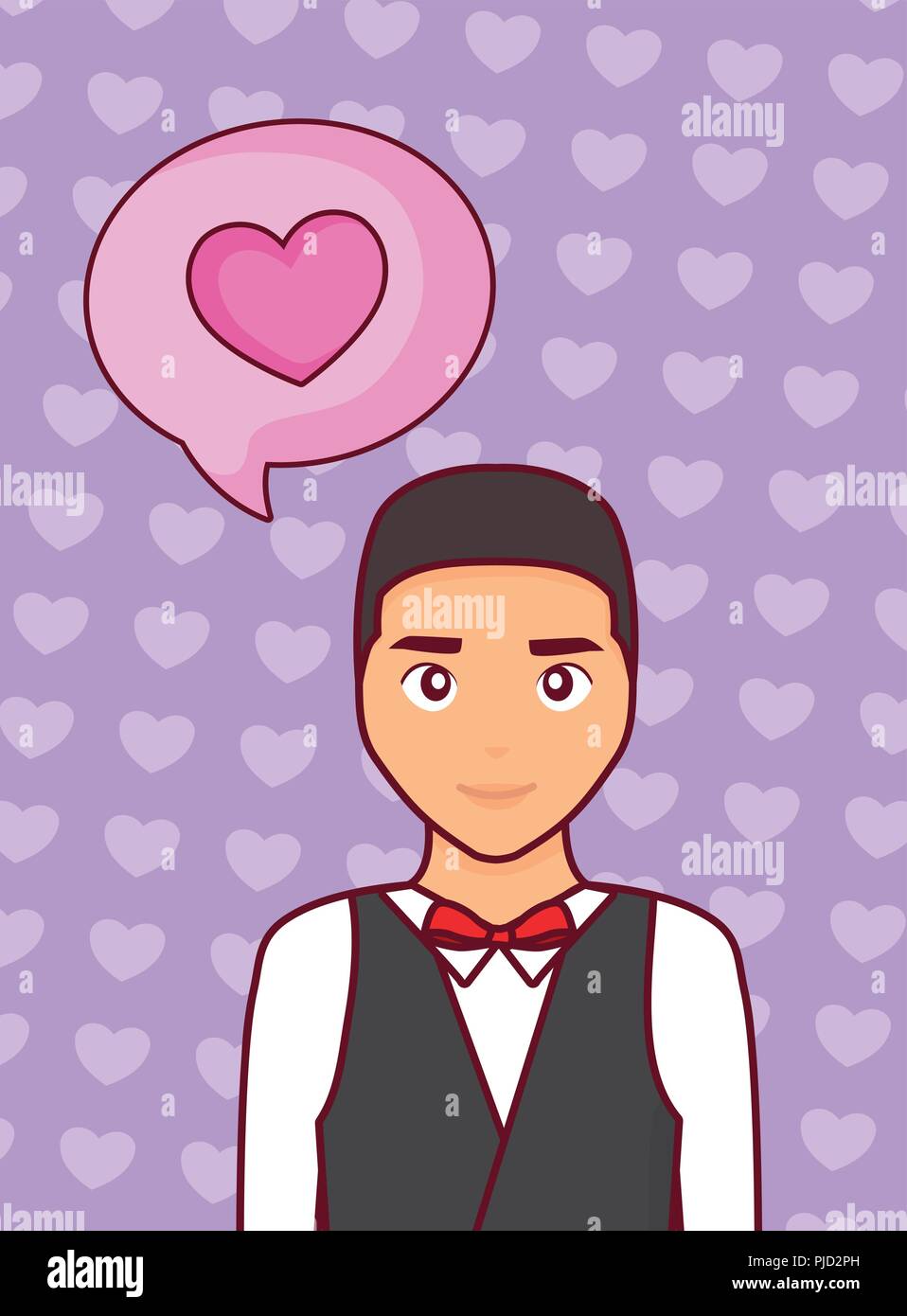 wedding card with Married husband vector illustration design Stock ...