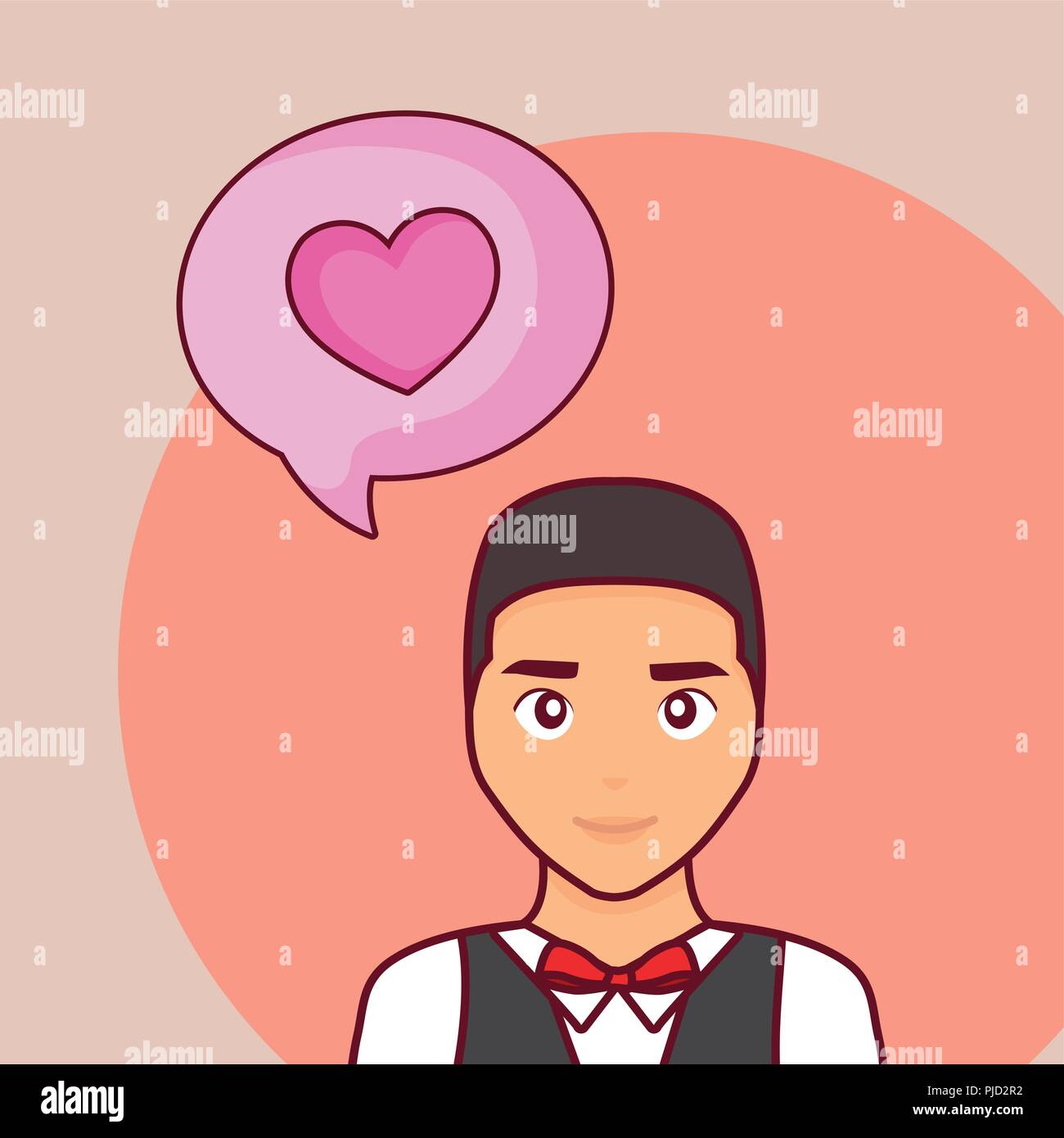 wedding card with Married husband vector illustration design Stock ...