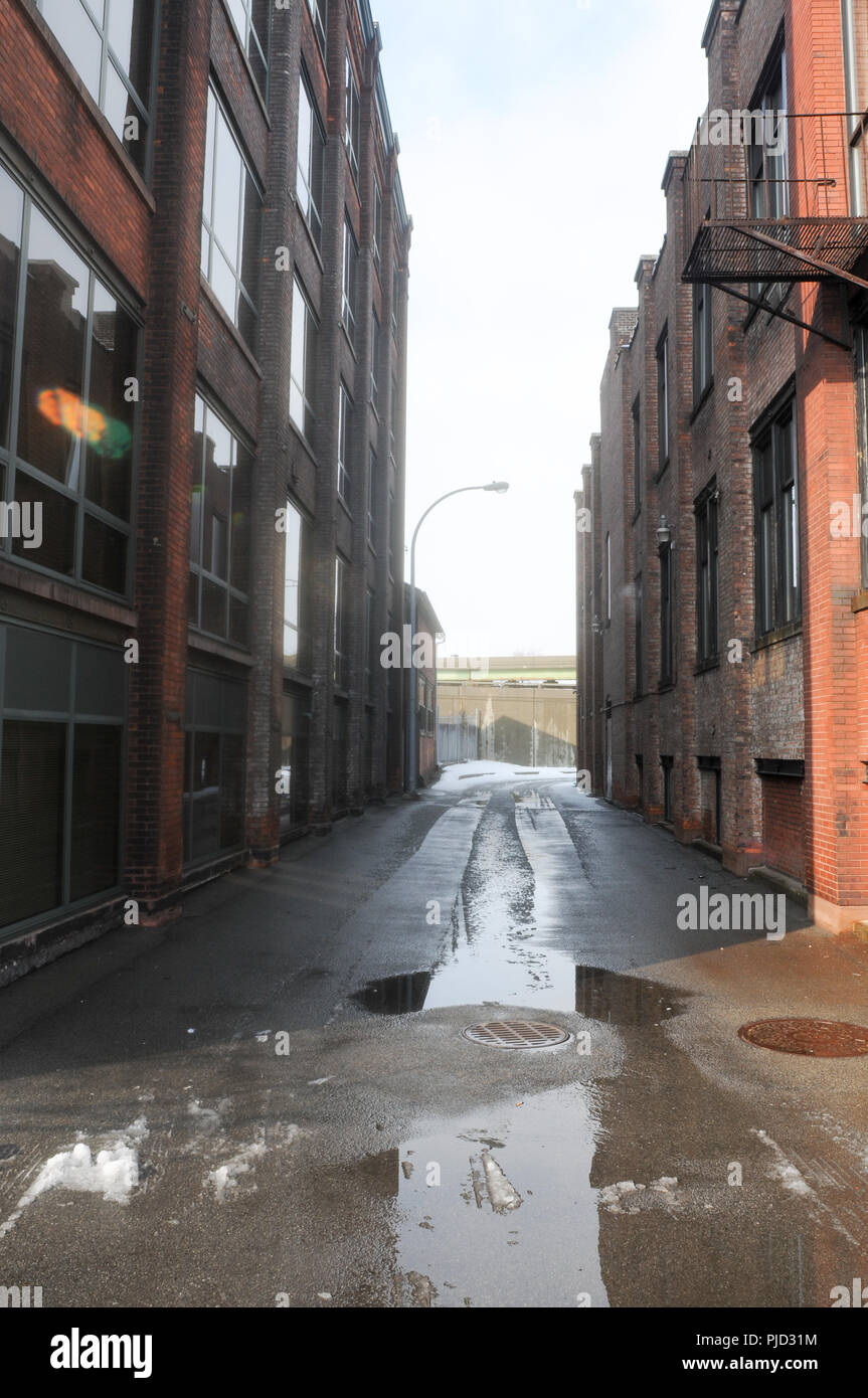 Brick buildings in the winter in Rochester, New York USA Stock Photo - Alamy