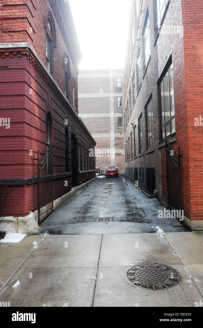 Brick buildings in the winter in Rochester, New York USA Stock Photo - Alamy