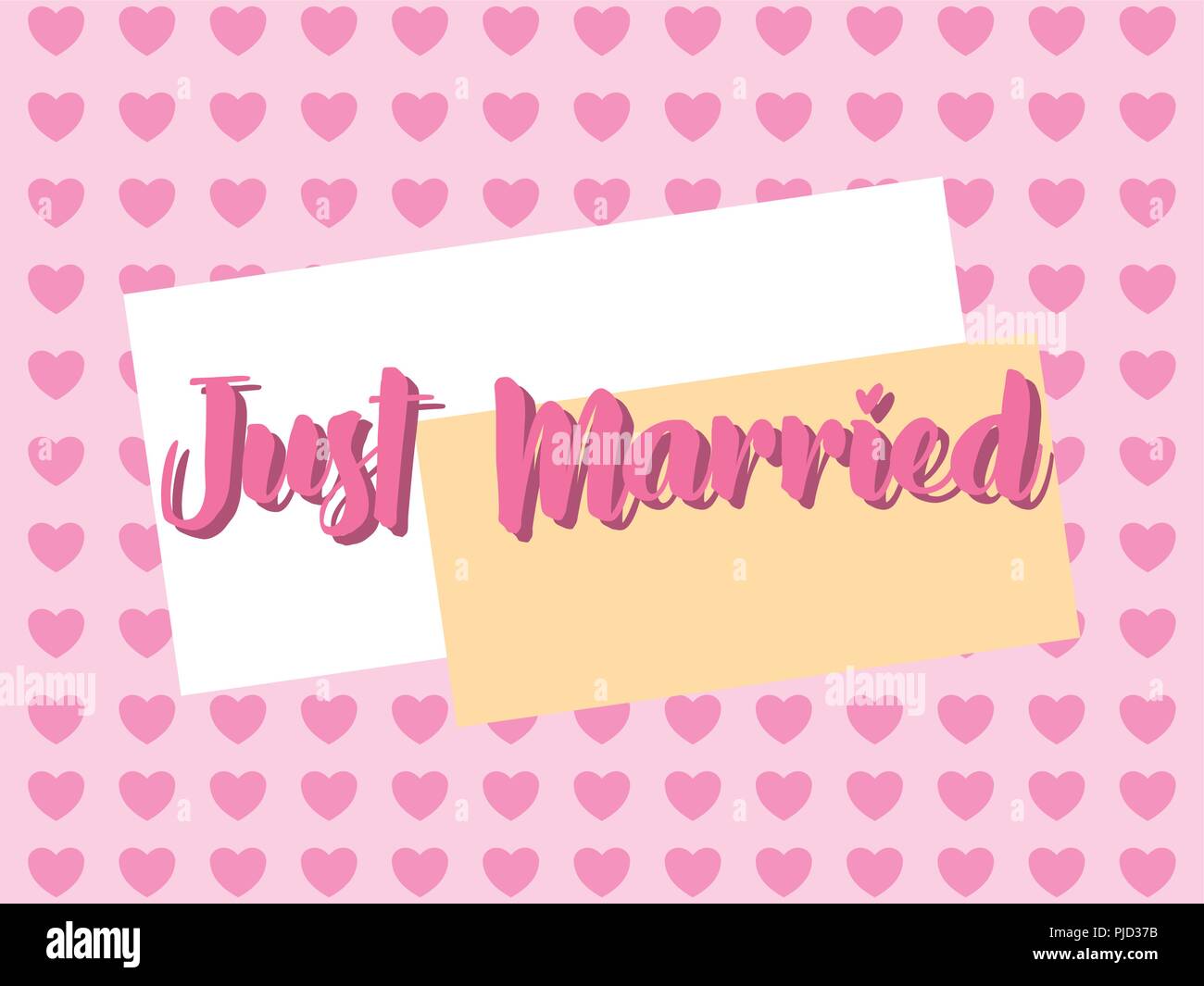 wedding celebration card with heart love vector illustration design ...