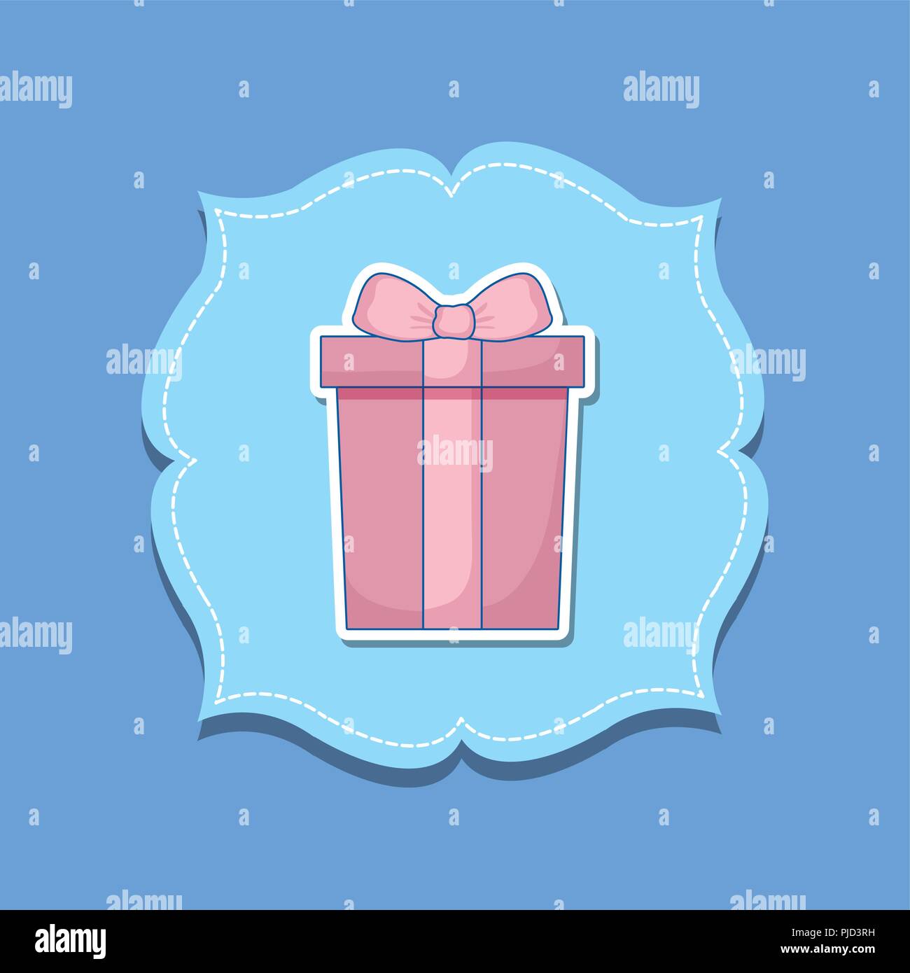 wedding celebration card with gift box vector illustration design Stock ...