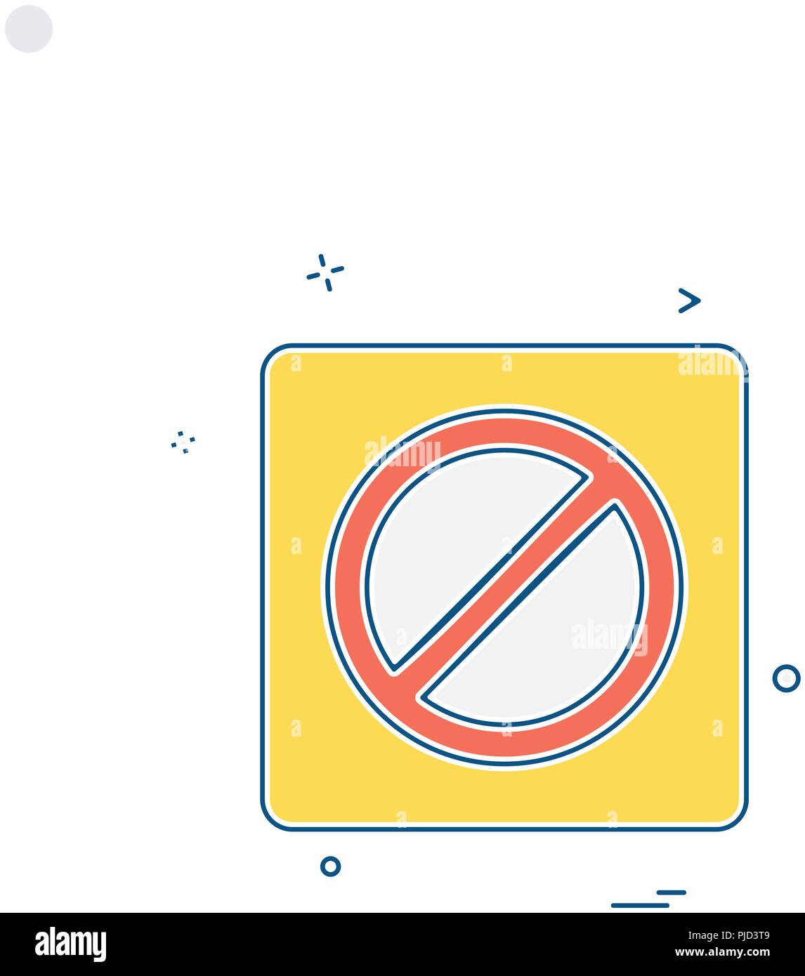 Not Allowed icon design vector Stock Vector Image & Art - Alamy