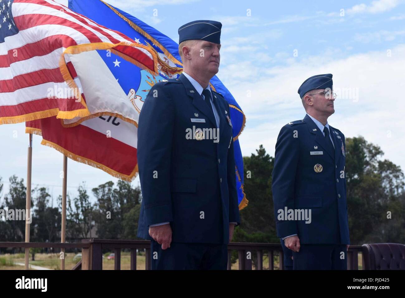 Col. Michael Hough, 30th Space Wing commander, and Col. Paul Nosek ...