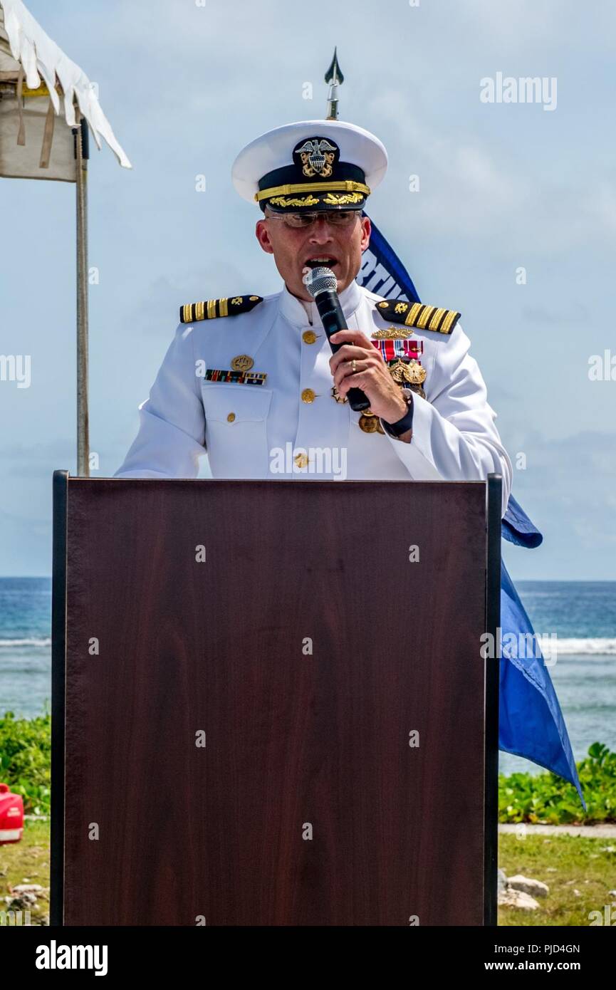 ASAN BEACH, Guam (July 19, 2018) Capt. Jeffrey Kilian, commodore of ...