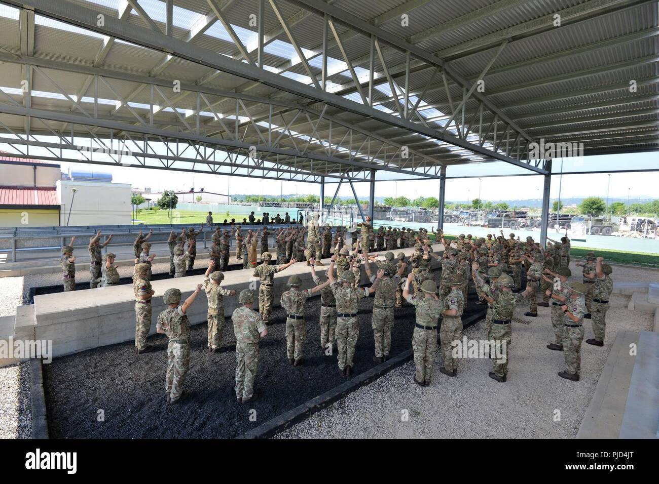 U.S. Army Paratroopers assigned to 173rd Airborne Brigade, explain pre ...