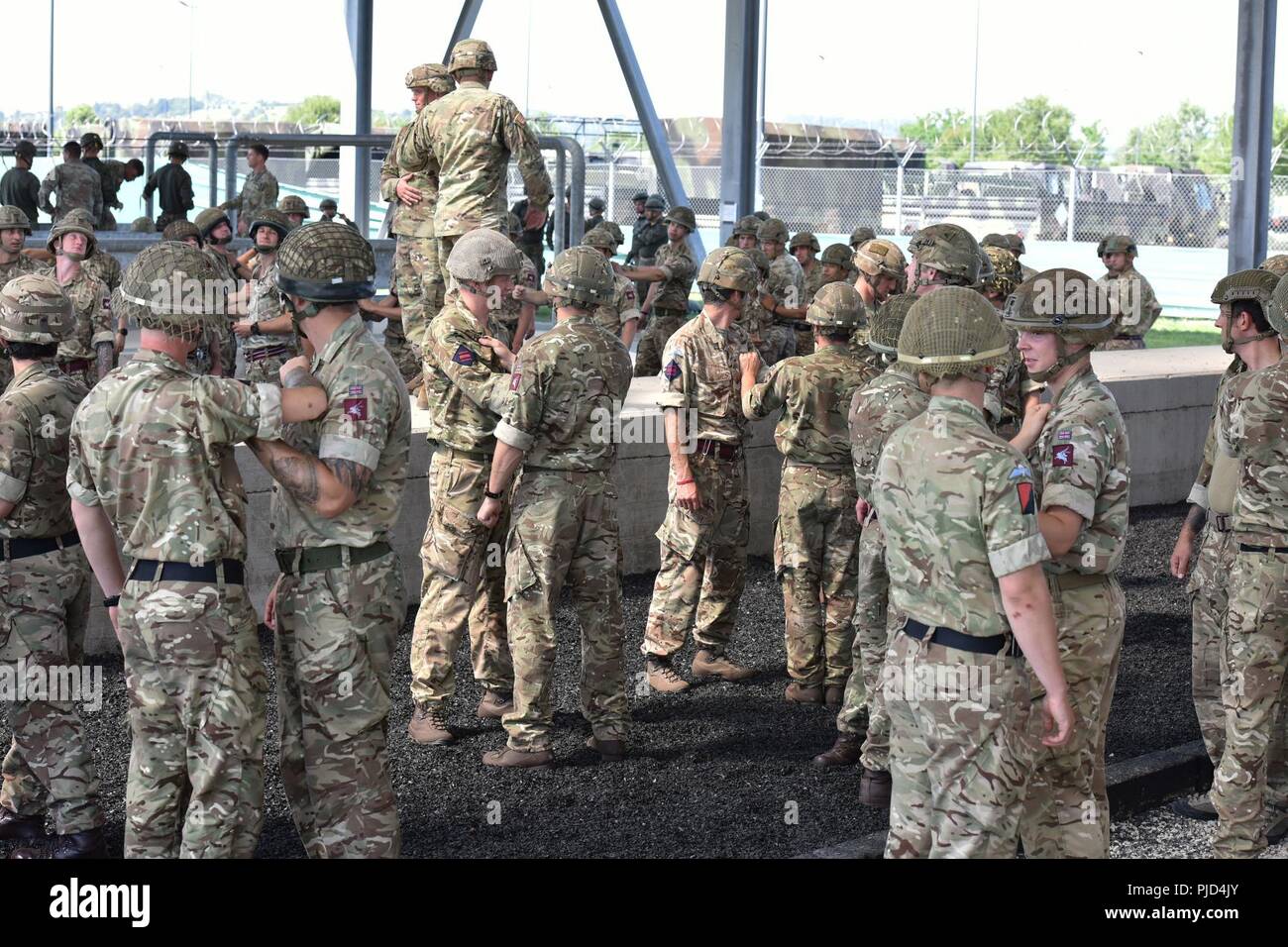 U.S. Army Paratroopers assigned to 173rd Airborne Brigade, explain pre ...