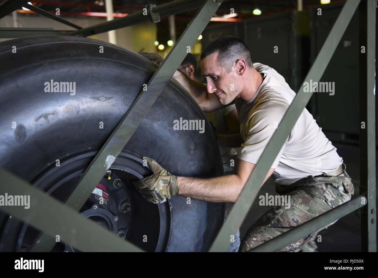 U.S. Air Force Staff Sgt. Jonathan Gies, a C-130 mobility readiness ...
