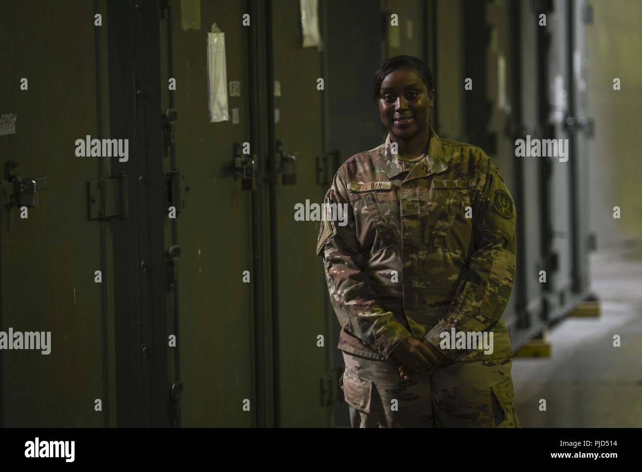 U.S. Air Force Tech. Sgt. Talesia Footman, NCO in charge of the C-130 ...