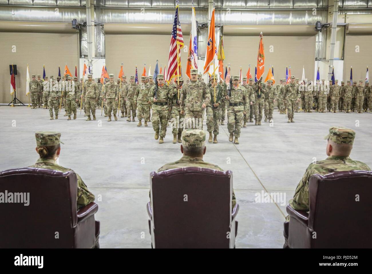 The official party observes the command during the 335th Signal Command ...