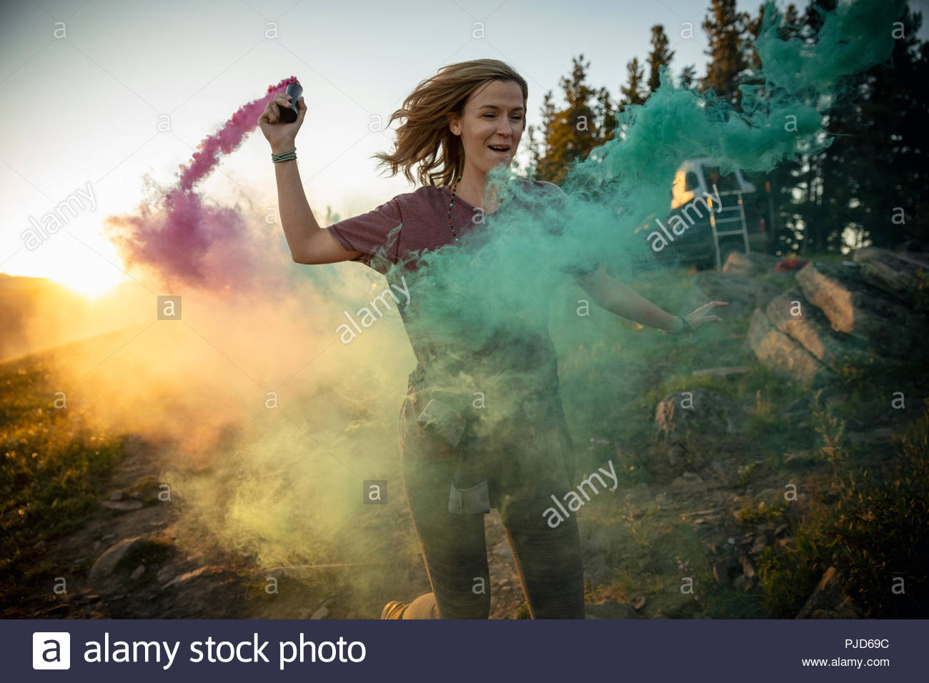 Colorful enthusiasm woman hi-res stock photography and images - Alamy
