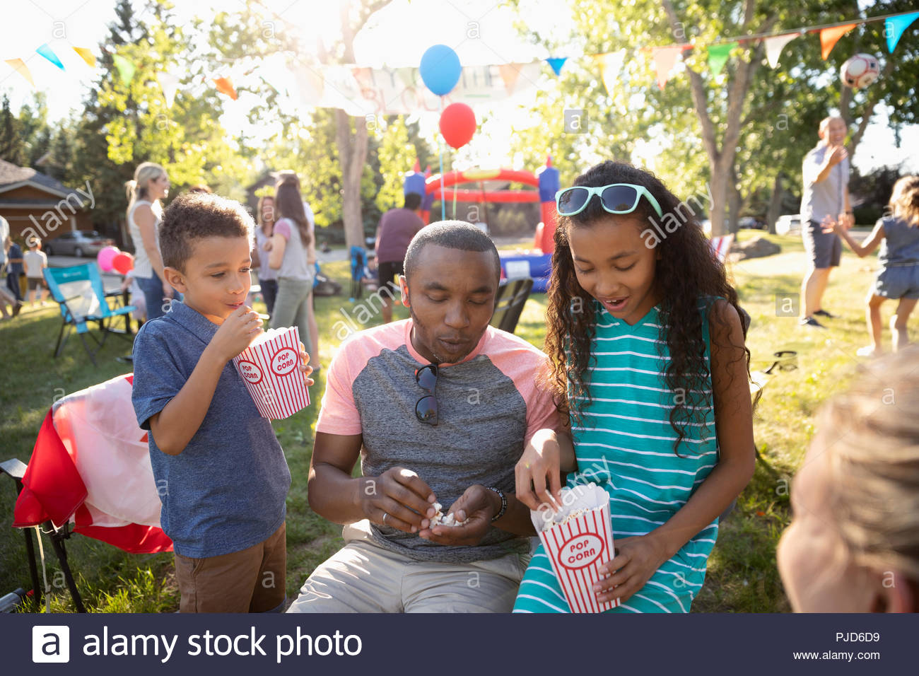 Kids Eating Popcorn