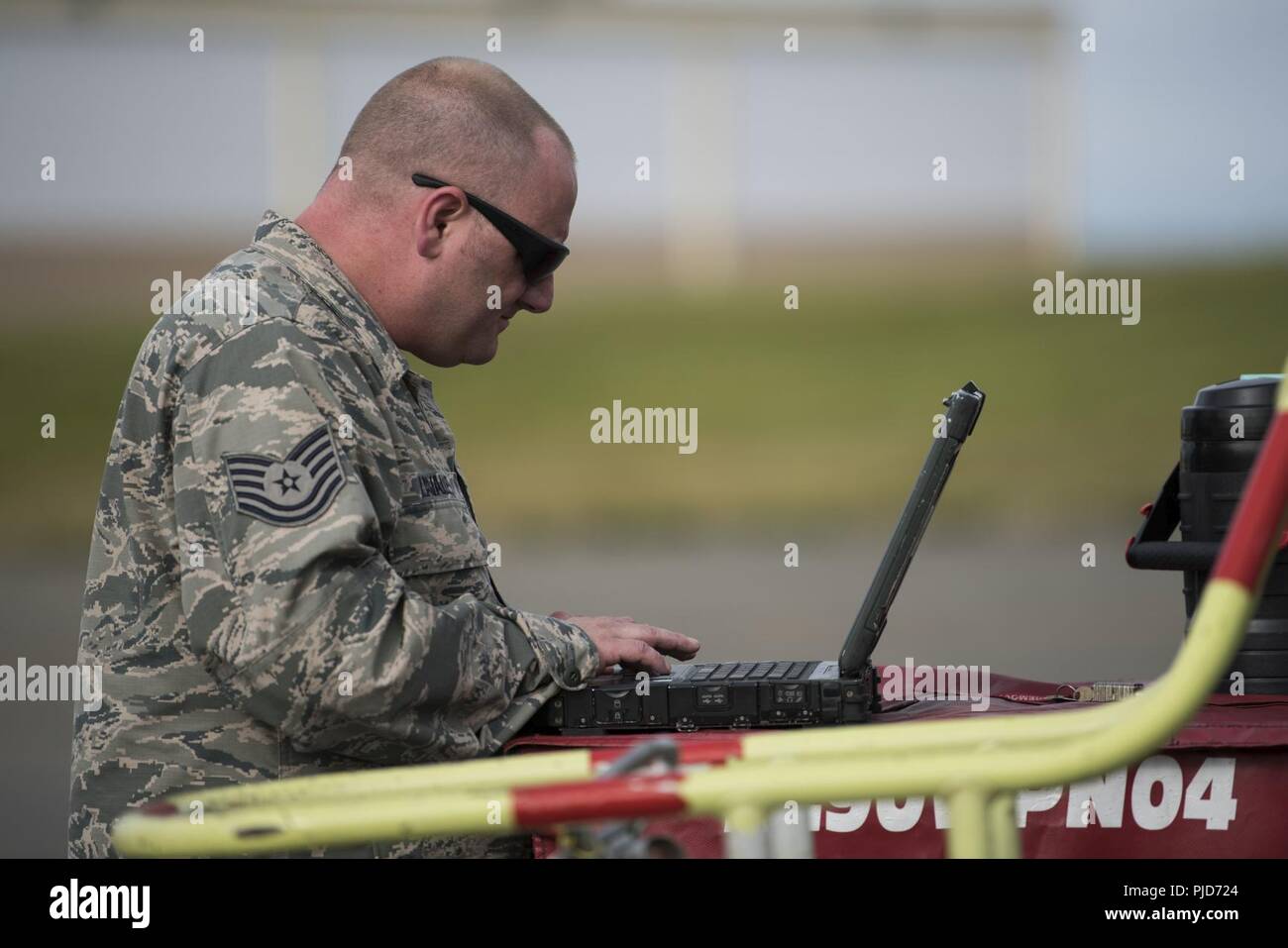 Air Force Tech. Sgt. Joey Lavalley, 477th weapons load crew chief ...