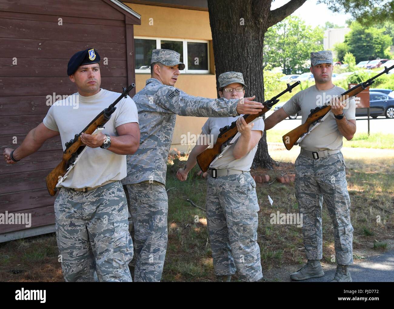 Senior Airman Jose Velazquez, second from left, U.S. Air Force Honor ...