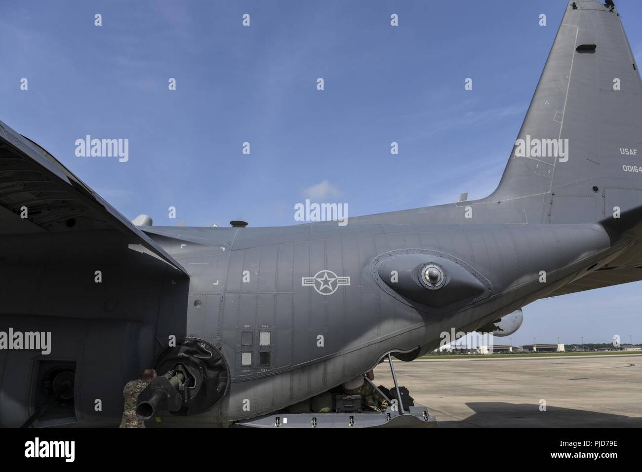 U.S. Air Force Tech. Sgt. Brett Laswell, an AC-130U Spooky gunship ...