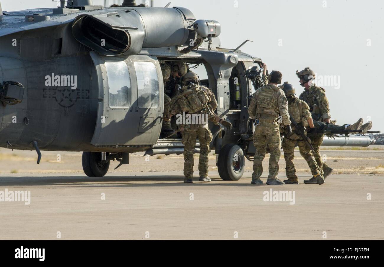 Battlefield Airmen assigned to the 52nd Expeditionary Rescue Squadron ...