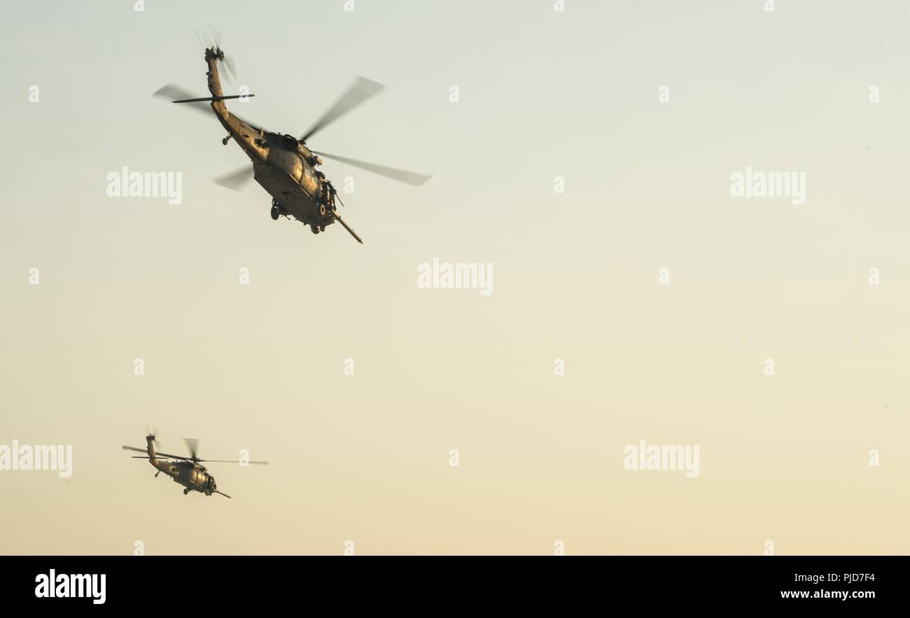 HH-60 Pave Hawks assigned to the 46th Expeditionary Rescue Squadron ...