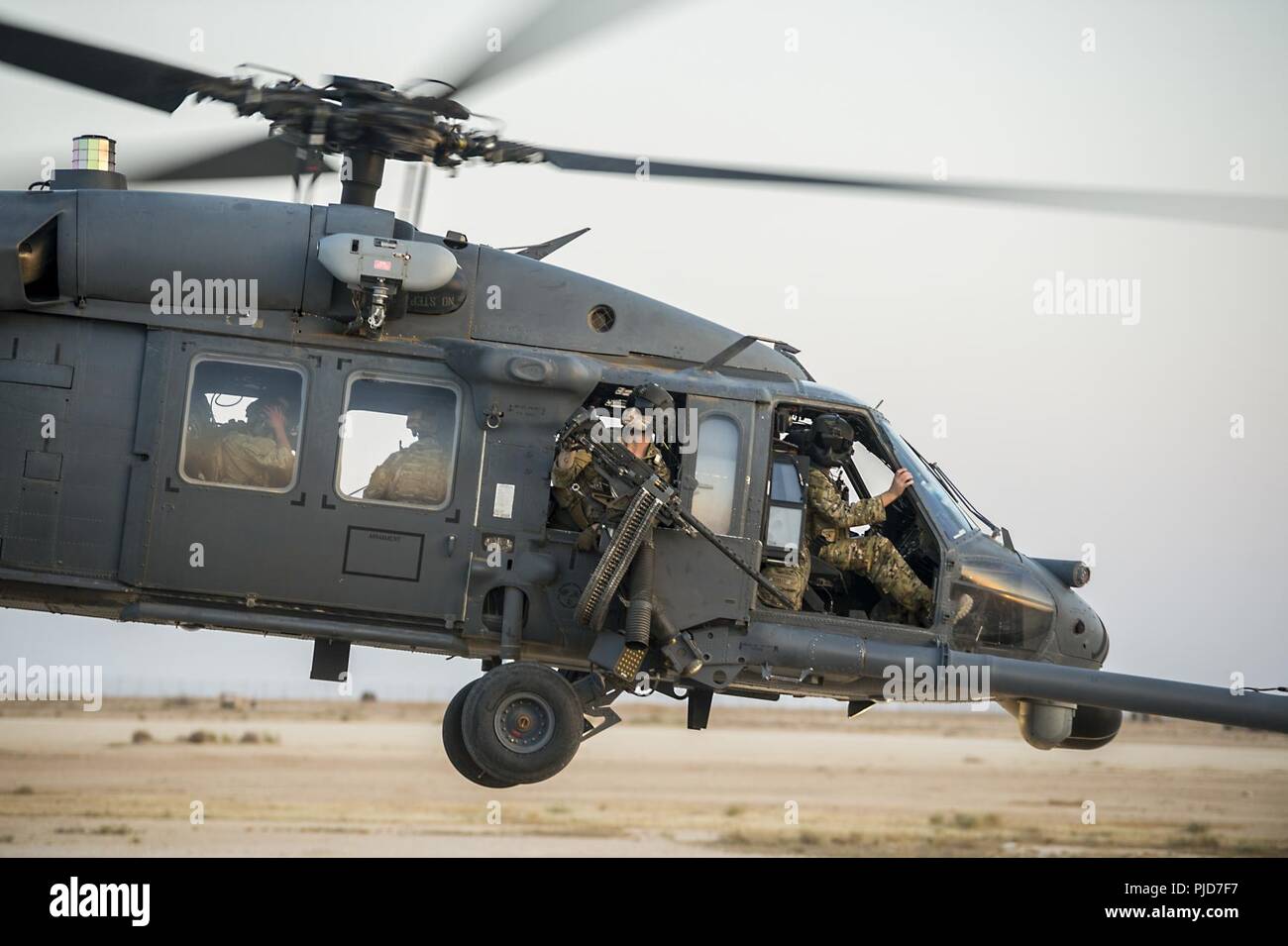 An HH-60 Pave Hawk assigned to the 46th Expeditionary Rescue Squadron ...