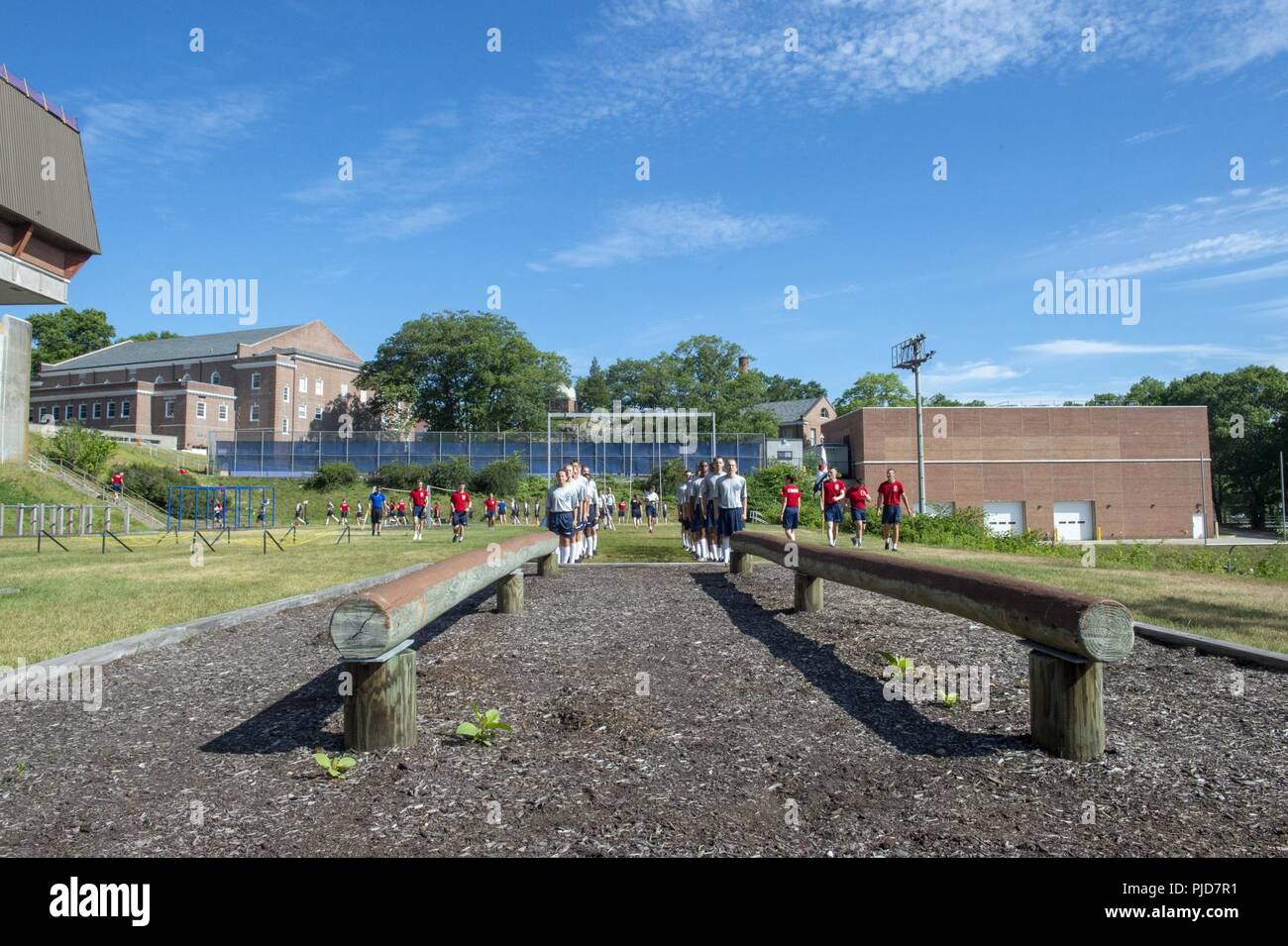 Coast Guard Academy swabs, cadre and staff participate in the Long Blue ...