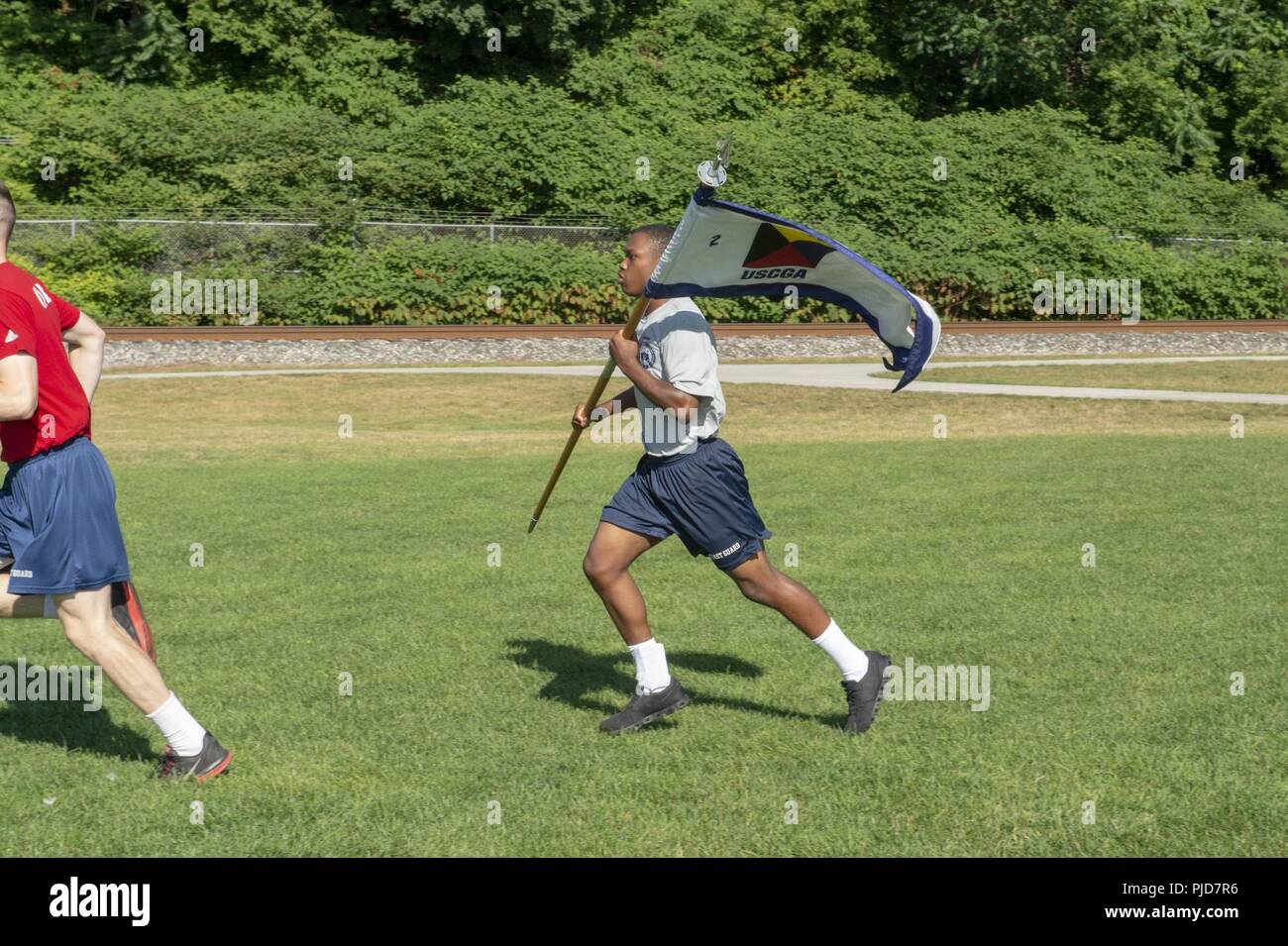 Coast Guard Academy swabs, cadre and staff participate in the Long Blue ...