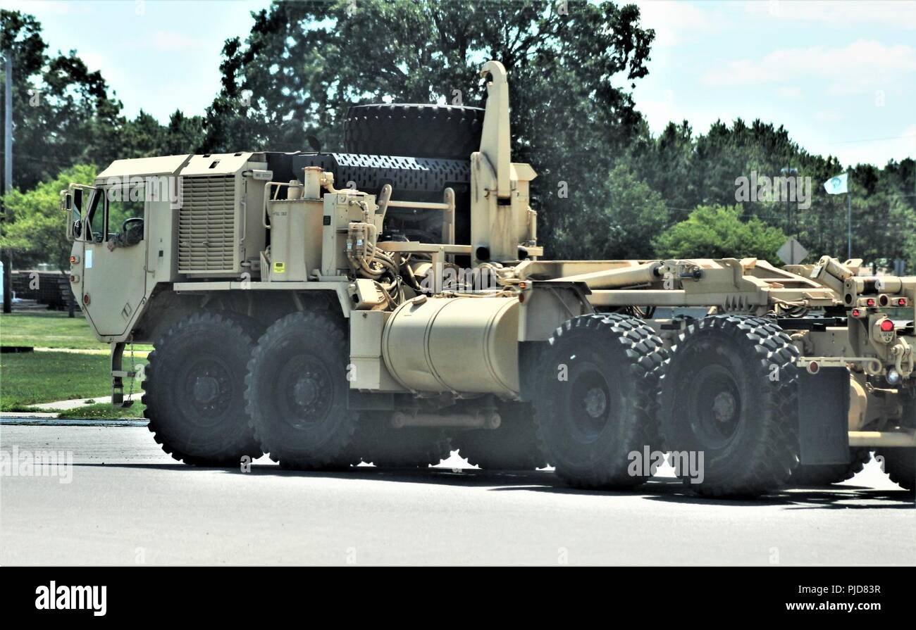 Soldiers operate an M1120 Heavy Expanded Mobility Tactical Truck (Load ...