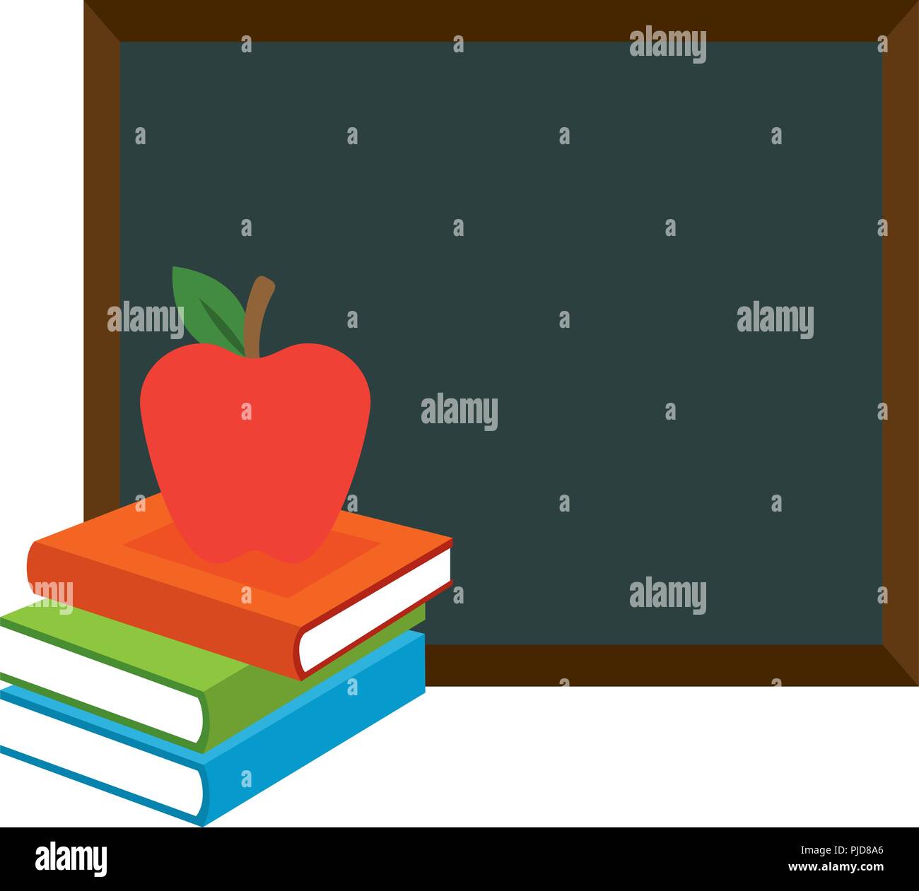 Apple books blackboard Stock Vector Images - Alamy