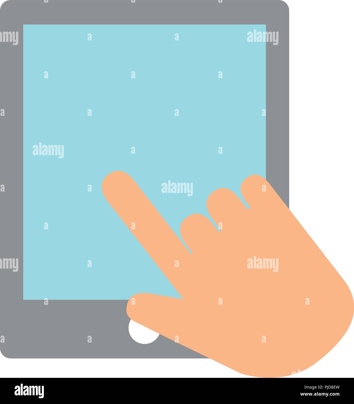 hand using tablet electronic Stock Vector Image & Art - Alamy