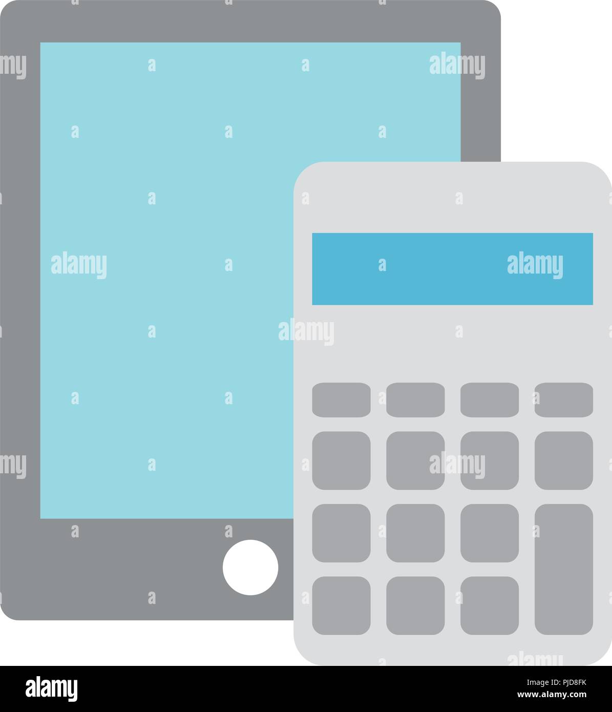 calculator math with tablet Stock Vector Image & Art - Alamy