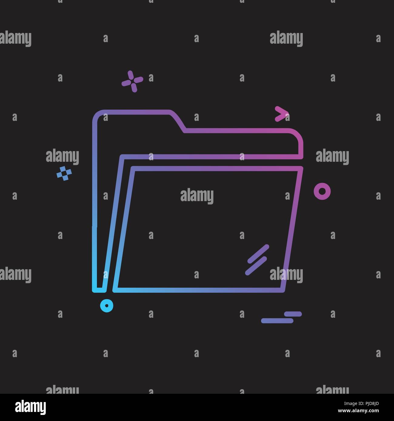 Folder icon design vector Stock Vector Image & Art - Alamy