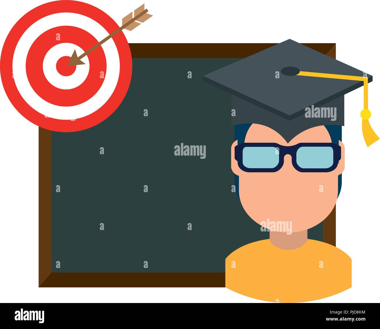 Man target student icon hi-res stock photography and images - Alamy