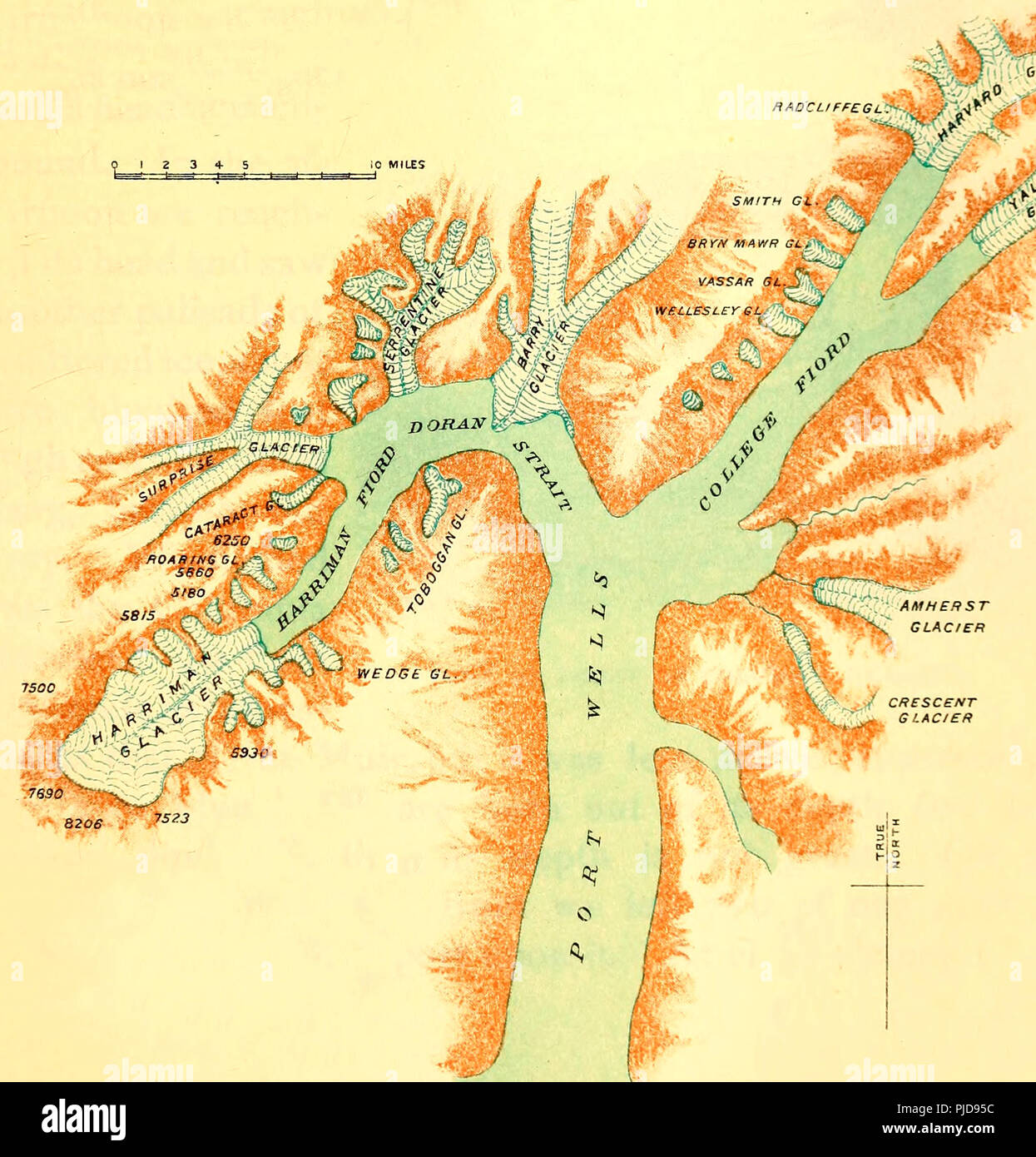 Vintage alaska map hi-res stock photography and images - Alamy