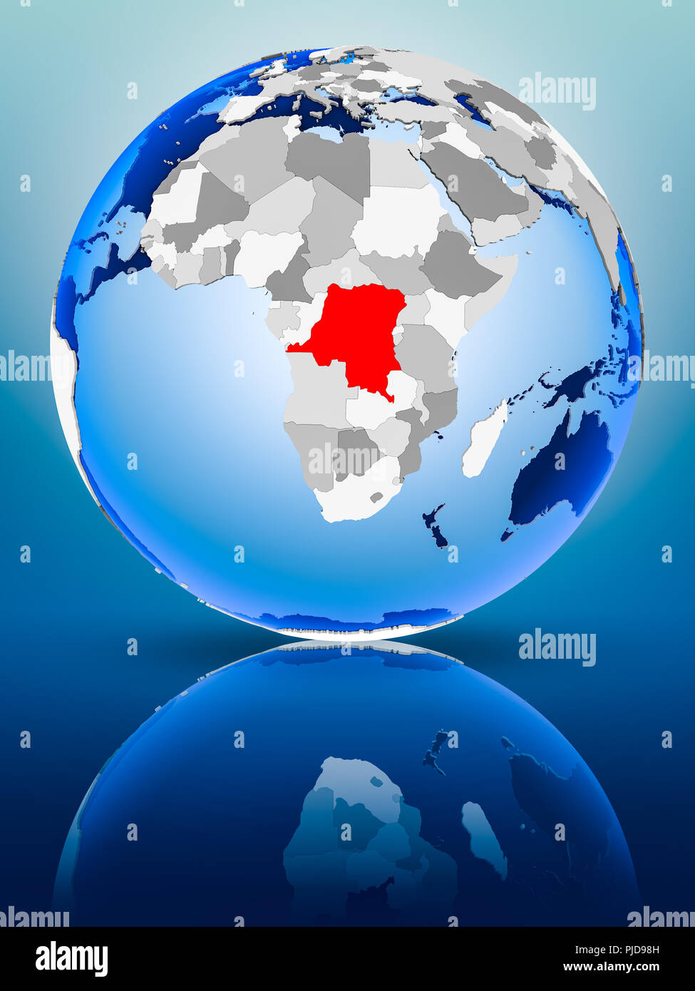Map of dr congo globe hi-res stock photography and images - Alamy