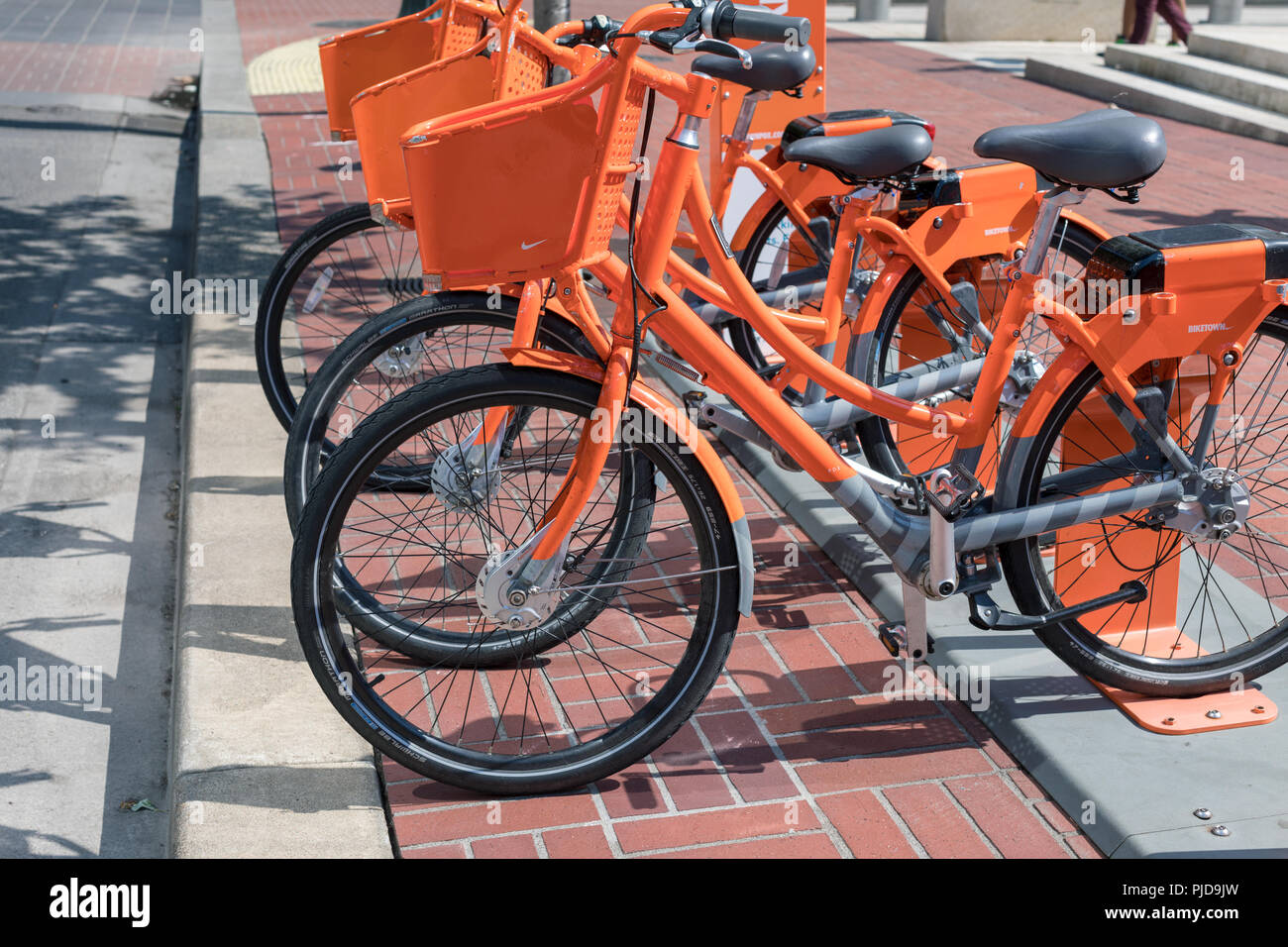Portland, Oregon - Aug 29, 2018 : Bike sharing program BikeTown in ...