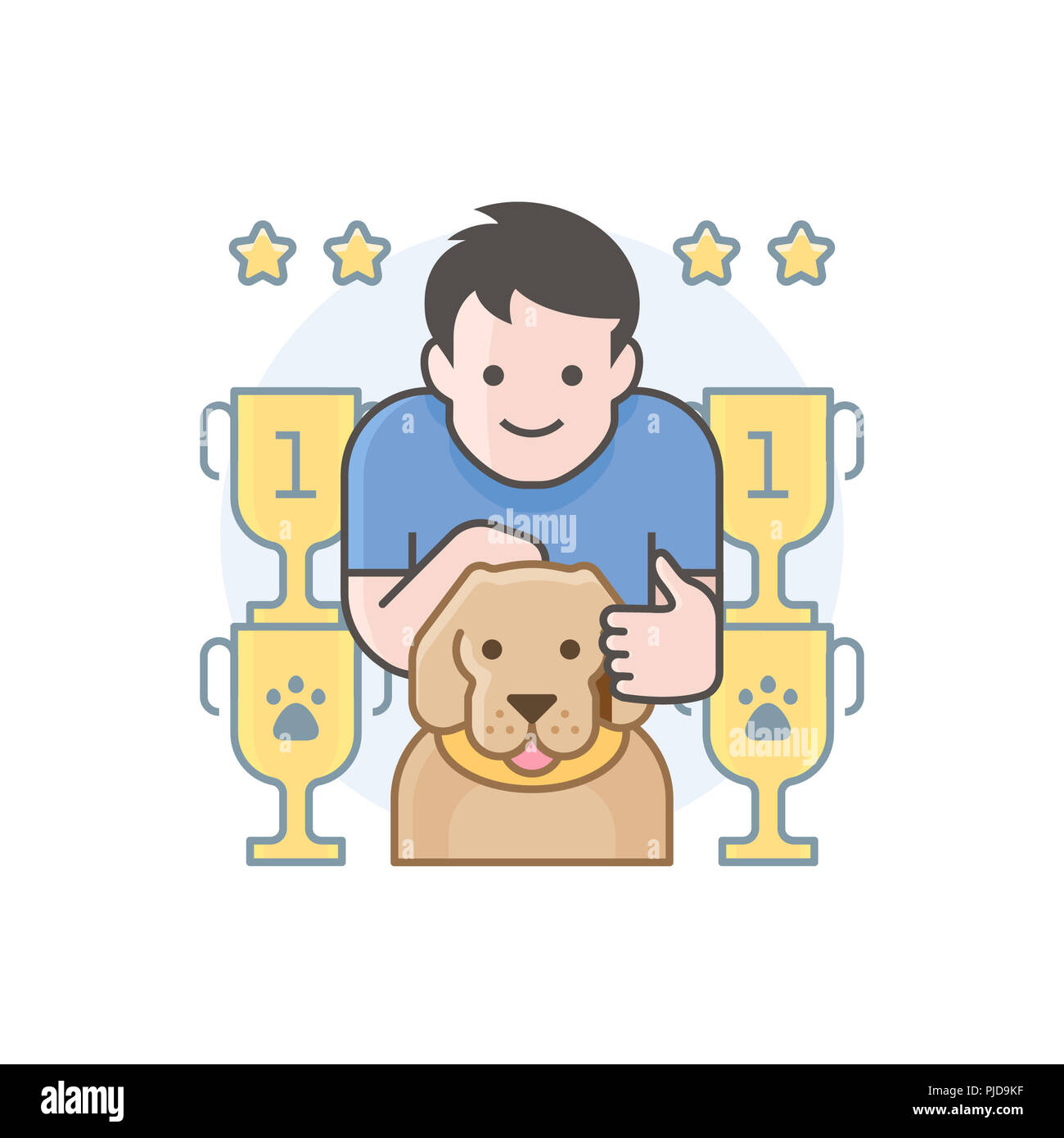 First place dog illustration hi-res stock photography and images - Alamy