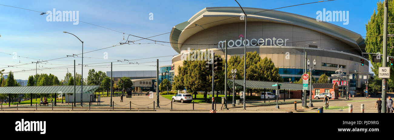 Portland, Oregon - Aug 29, 2018 : Moda Center, Sports arena in Portland ...