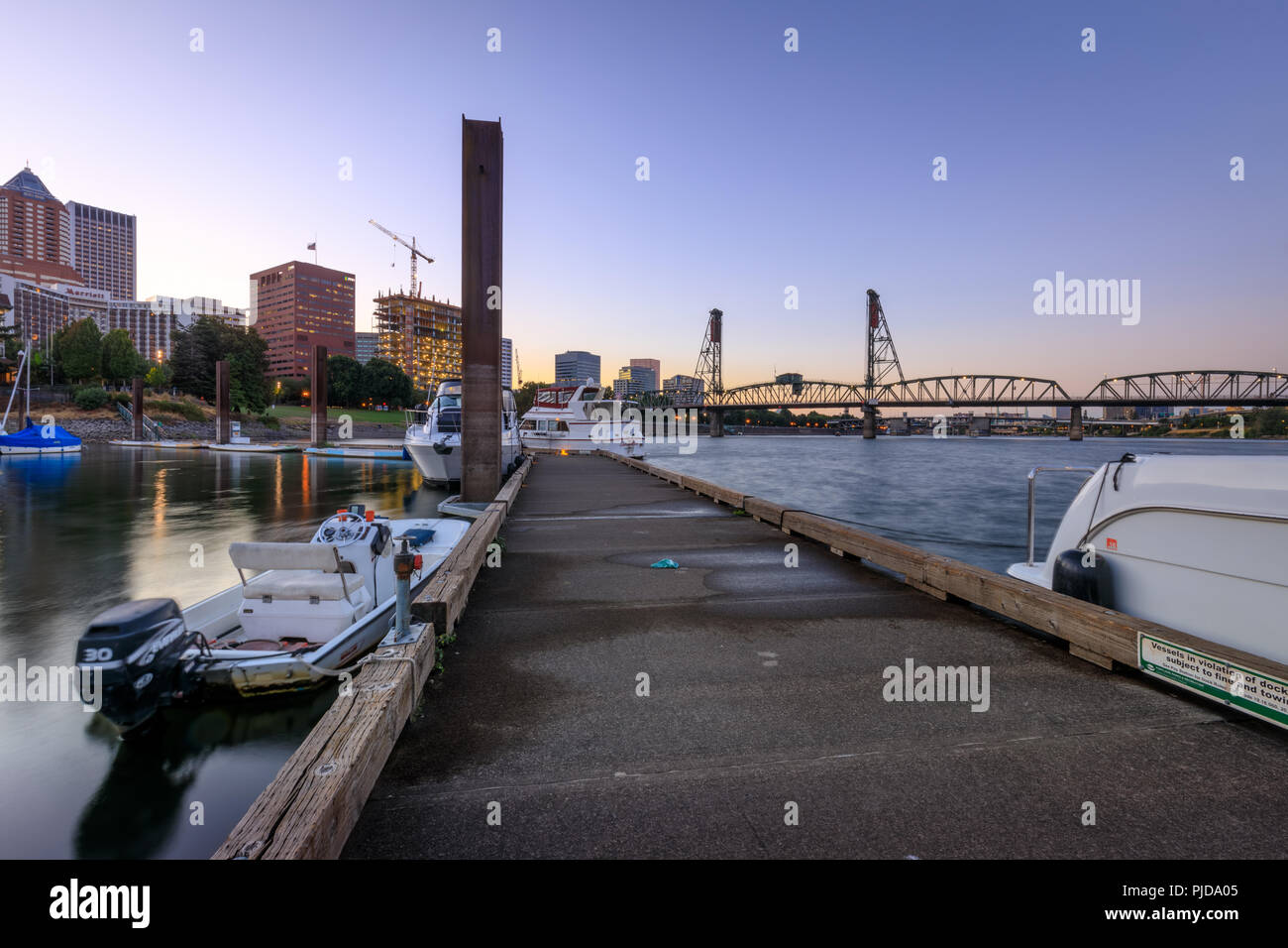 Portland, Oregon - Sep 1, 2018 : Sailboat Docked at Portland Downtown ...