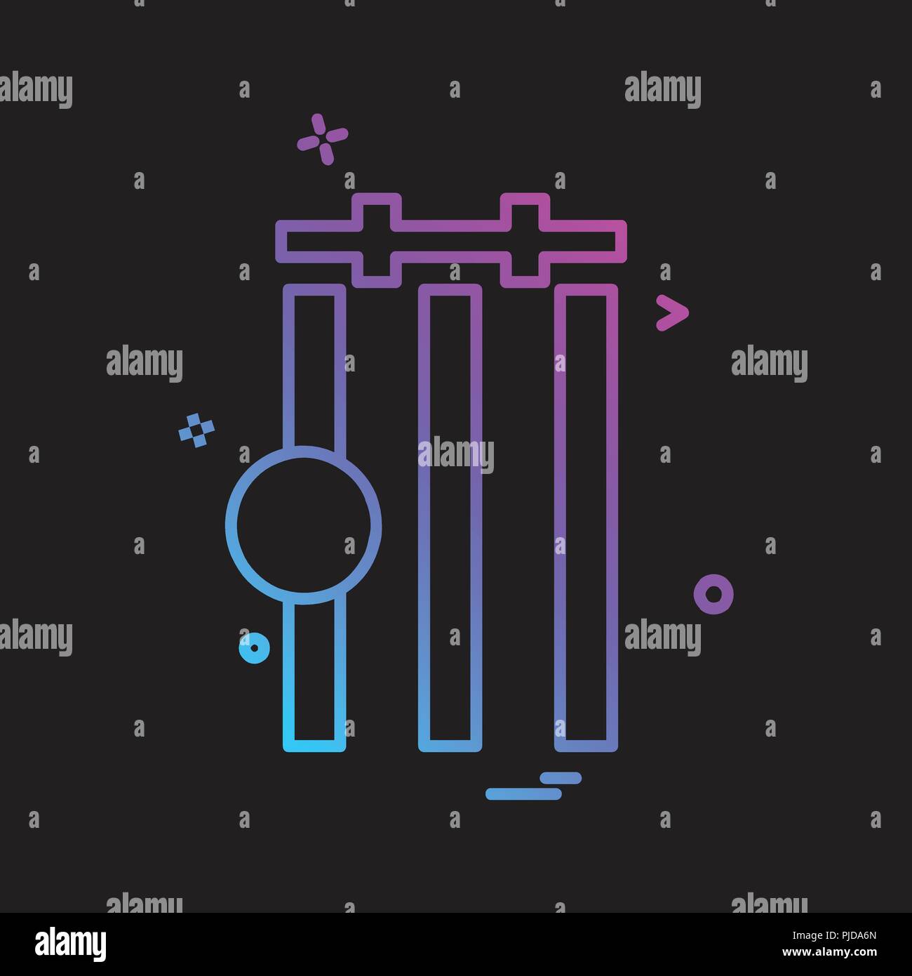 Cricket icon design vector Stock Vector Image & Art - Alamy