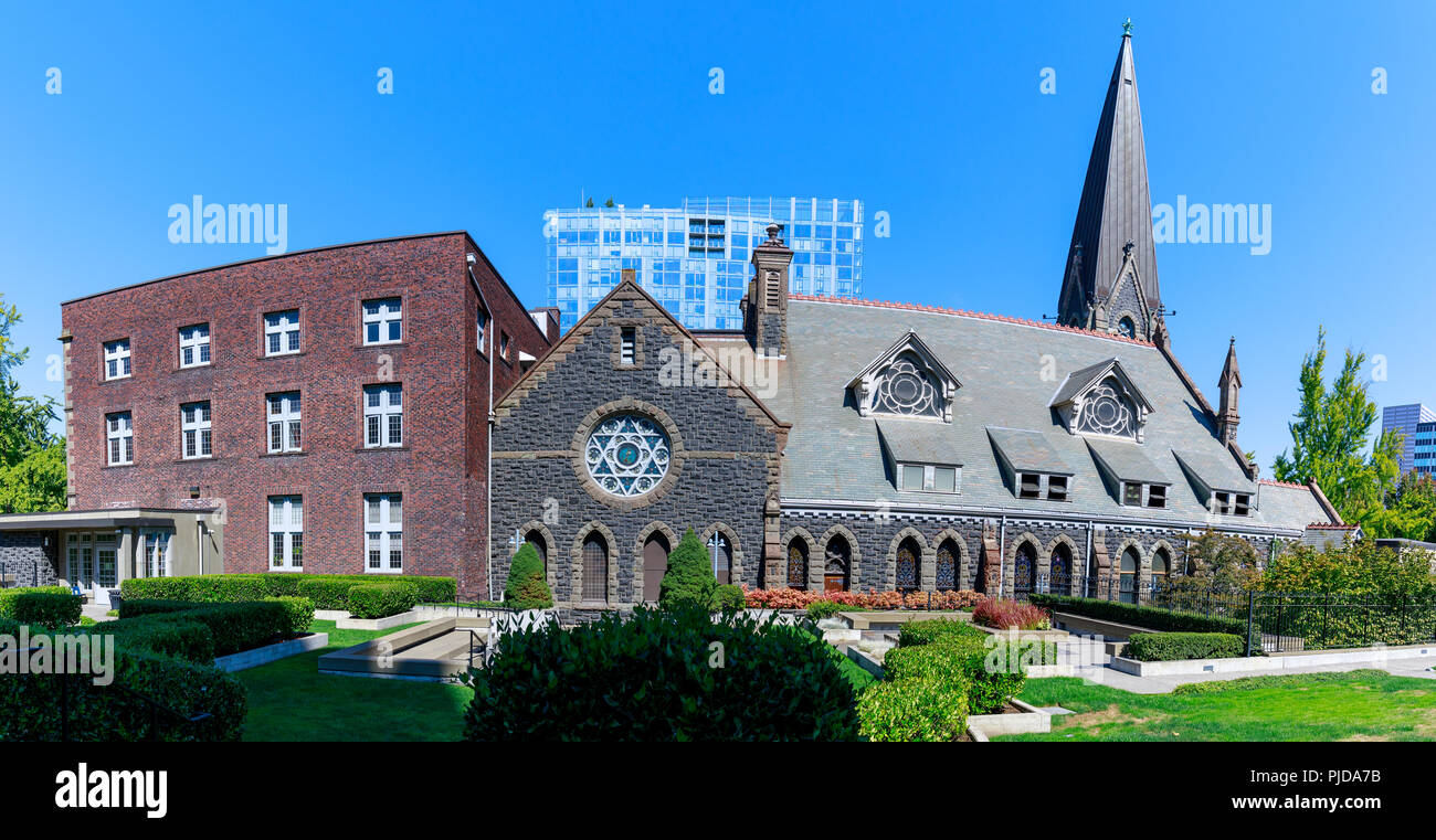 Portland, Oregon - Sep 5, 2018 : First Presbyterian Church in downtown ...
