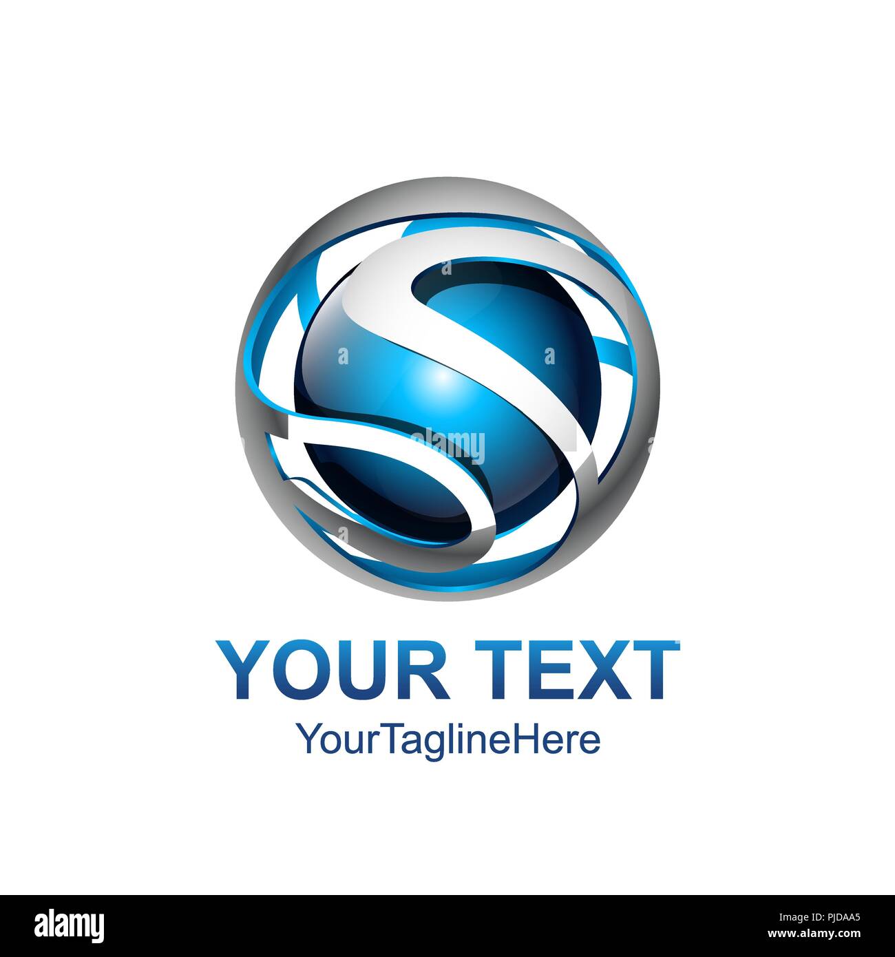 Digital sphere abstract Logo design vector template. Creative business ...