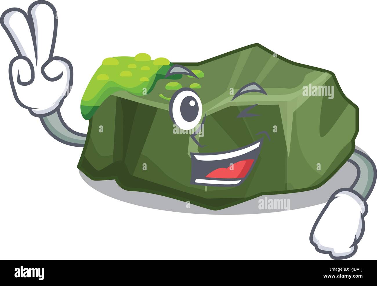 Moss lichen on rock Cut Out Stock Images & Pictures - Alamy