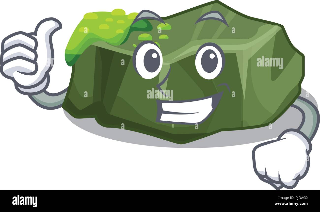 Thumbs up cartoon moss grow on sea rock Stock Vector Image & Art - Alamy