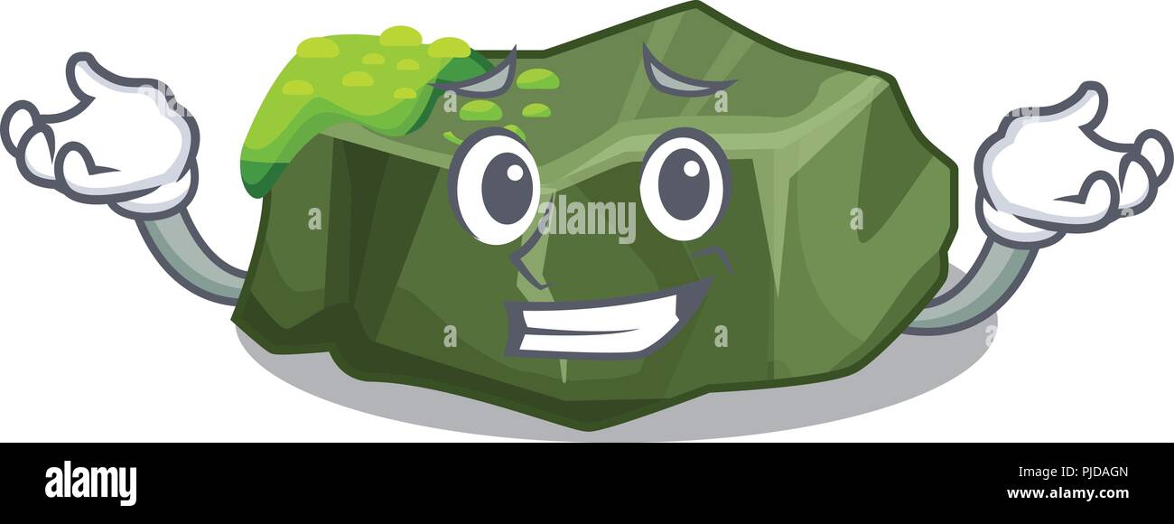Grinning cartoon moss grow on sea rock Stock Vector Image & Art - Alamy