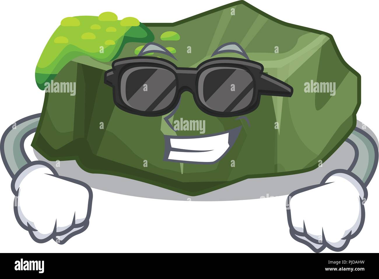 Super cool cartoon moss grow on sea rock Stock Vector Image & Art - Alamy