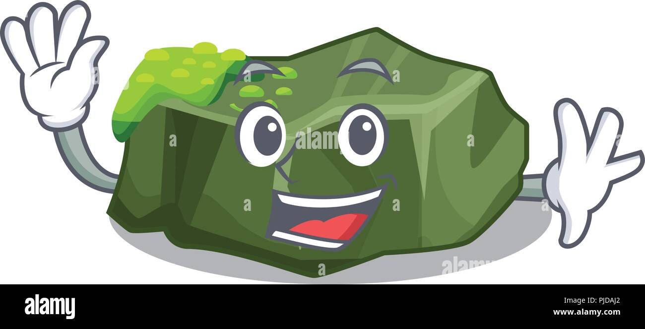 Waving cartoon moss grow on sea rock Stock Vector Image & Art - Alamy