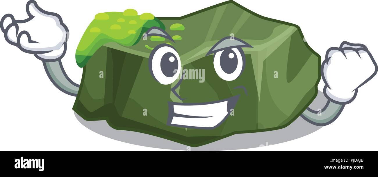 Successful cartoon moss grow on sea rock Stock Vector Image & Art - Alamy