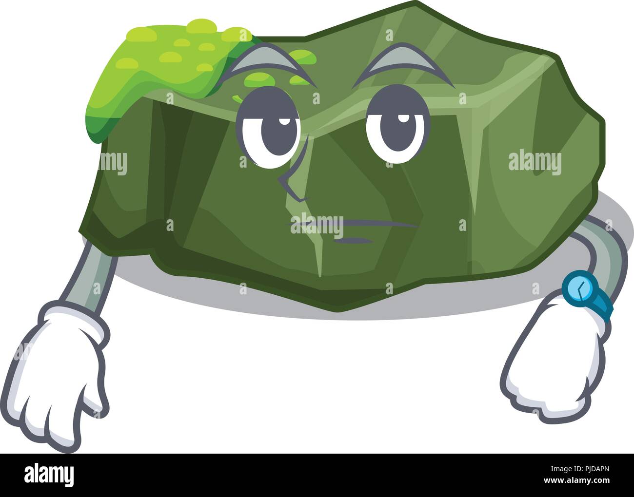 Waiting green rock moss isolated on cartoon Stock Vector Image & Art ...